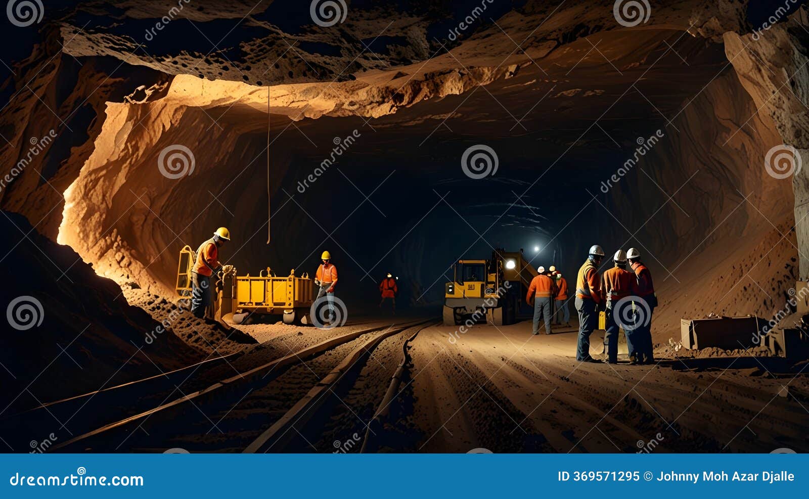 Underground Mining Copper Production Icon Doodle Illustration ...