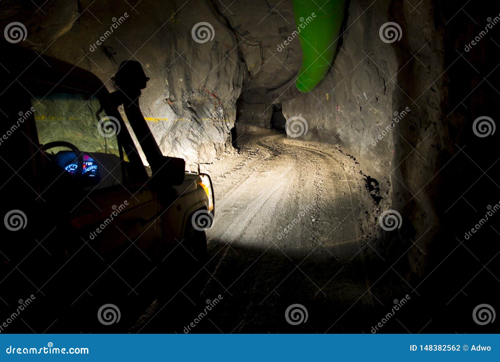 Underground Mining Tunnel stock photo. Image of ceiling - 148382562