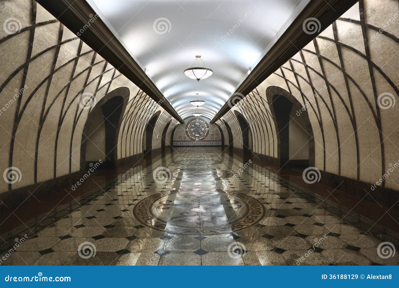 Underground Modern Walkway Interior Almaty Kazakhstan Stock Image ...