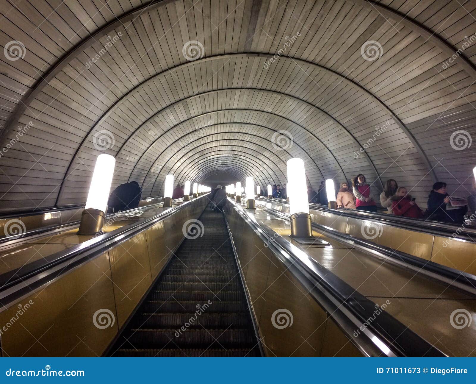Underground in Moscow, Russia Editorial Stock Photo - Image of train ...