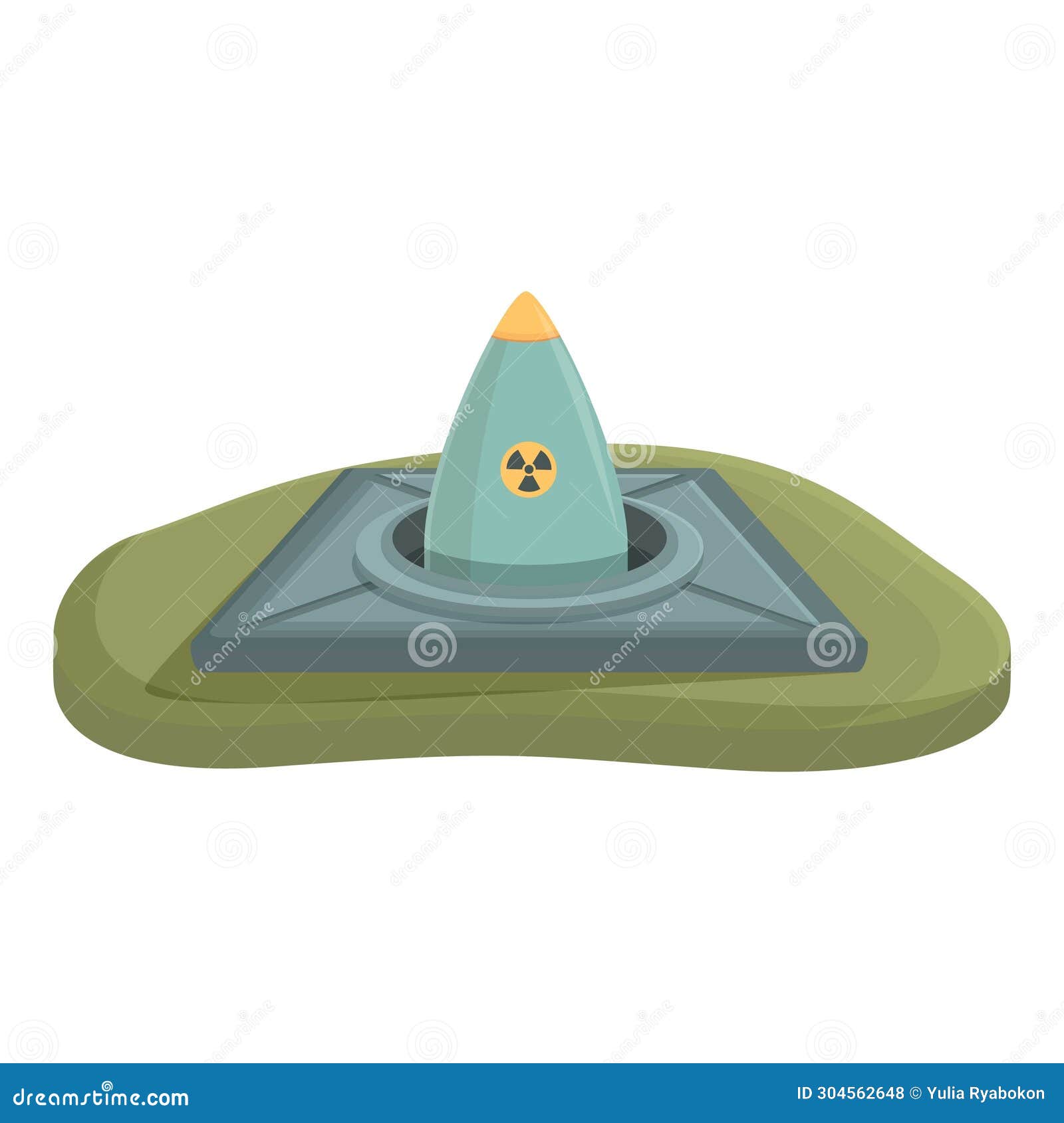 Underground Nuclear Weapon Icon Cartoon Vector. Nuke Danger Stock ...