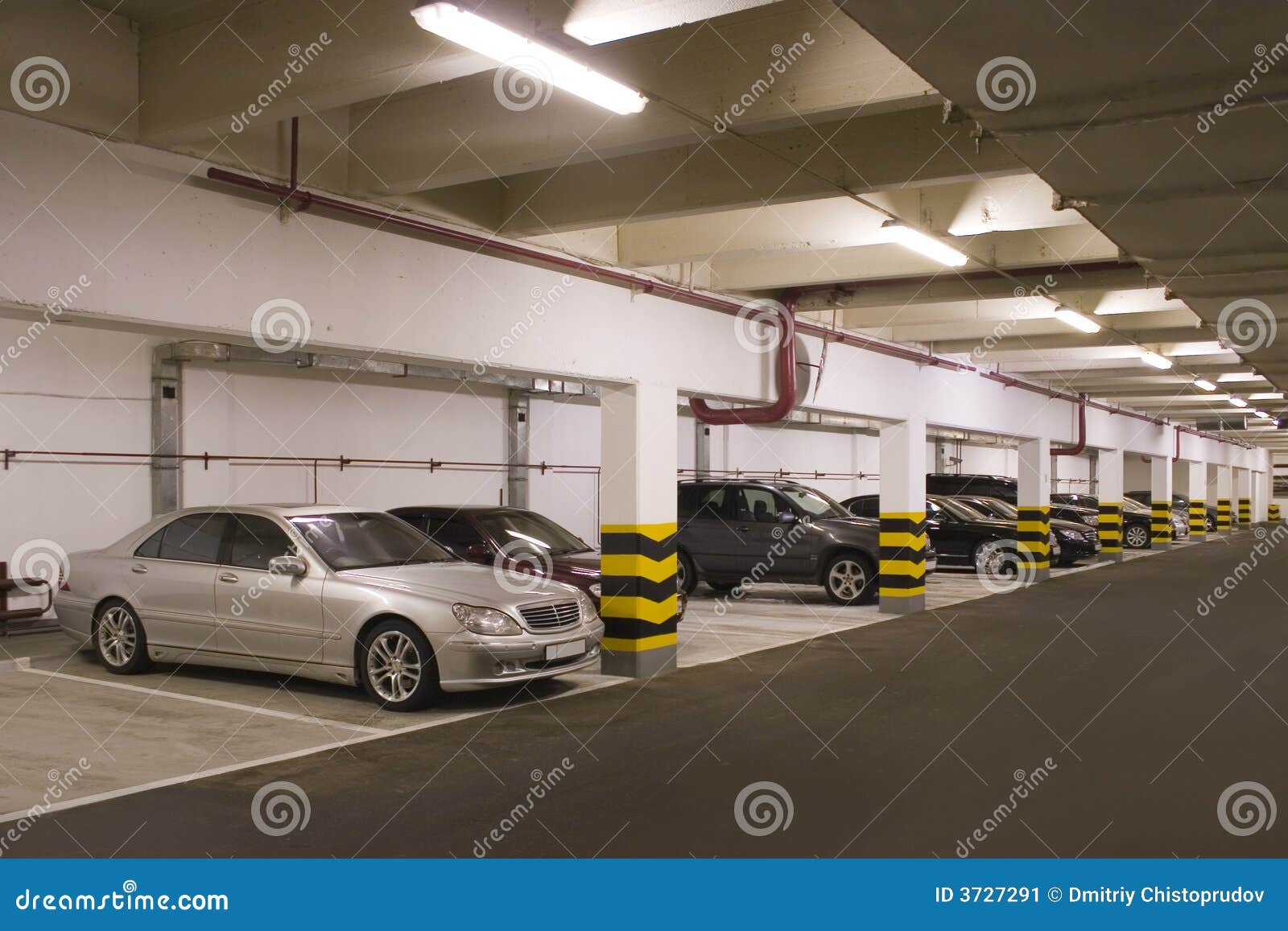 Underground parking stock image. Image of basement, pole - 3727291