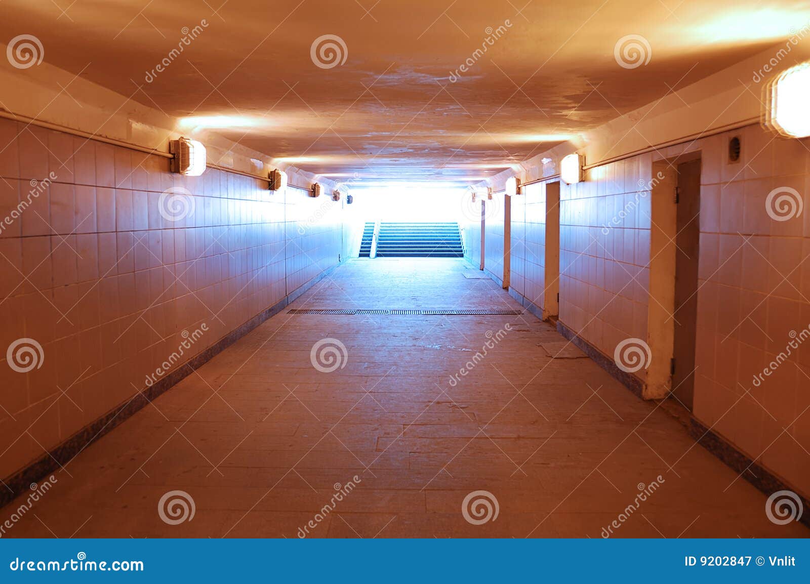 Underground passage stock image. Image of tunnel, night - 9202847