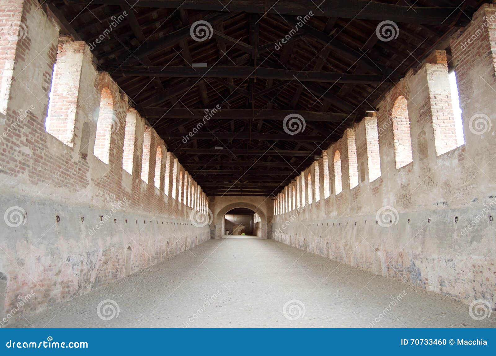 Underground Passage of the Castle Stock Photo - Image of vigevano ...