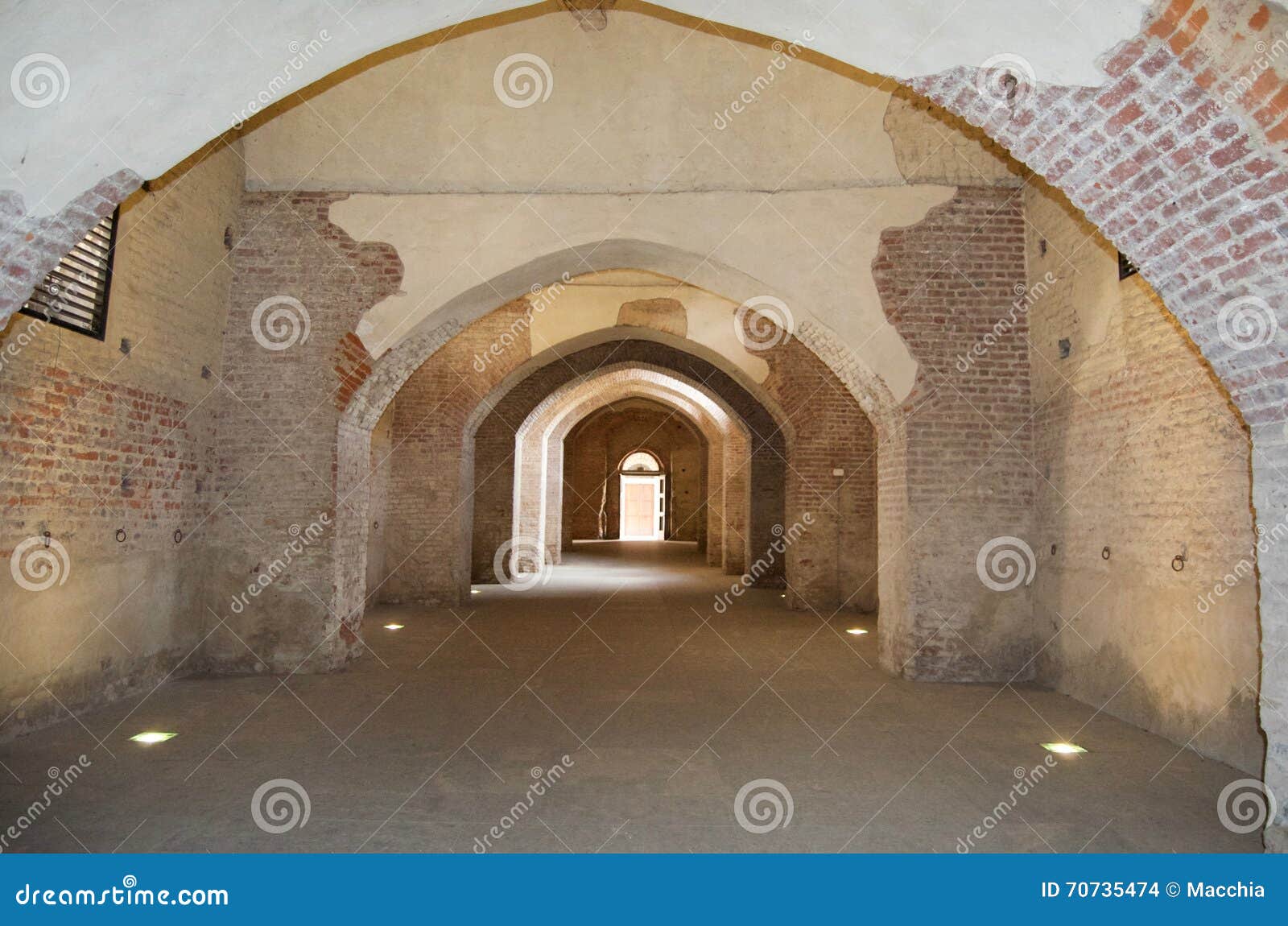 Underground Passage of the Castle Stock Photo - Image of roads ...