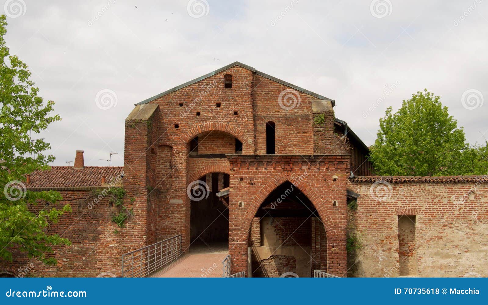 Underground Passage of the Castle Stock Photo - Image of visconti ...