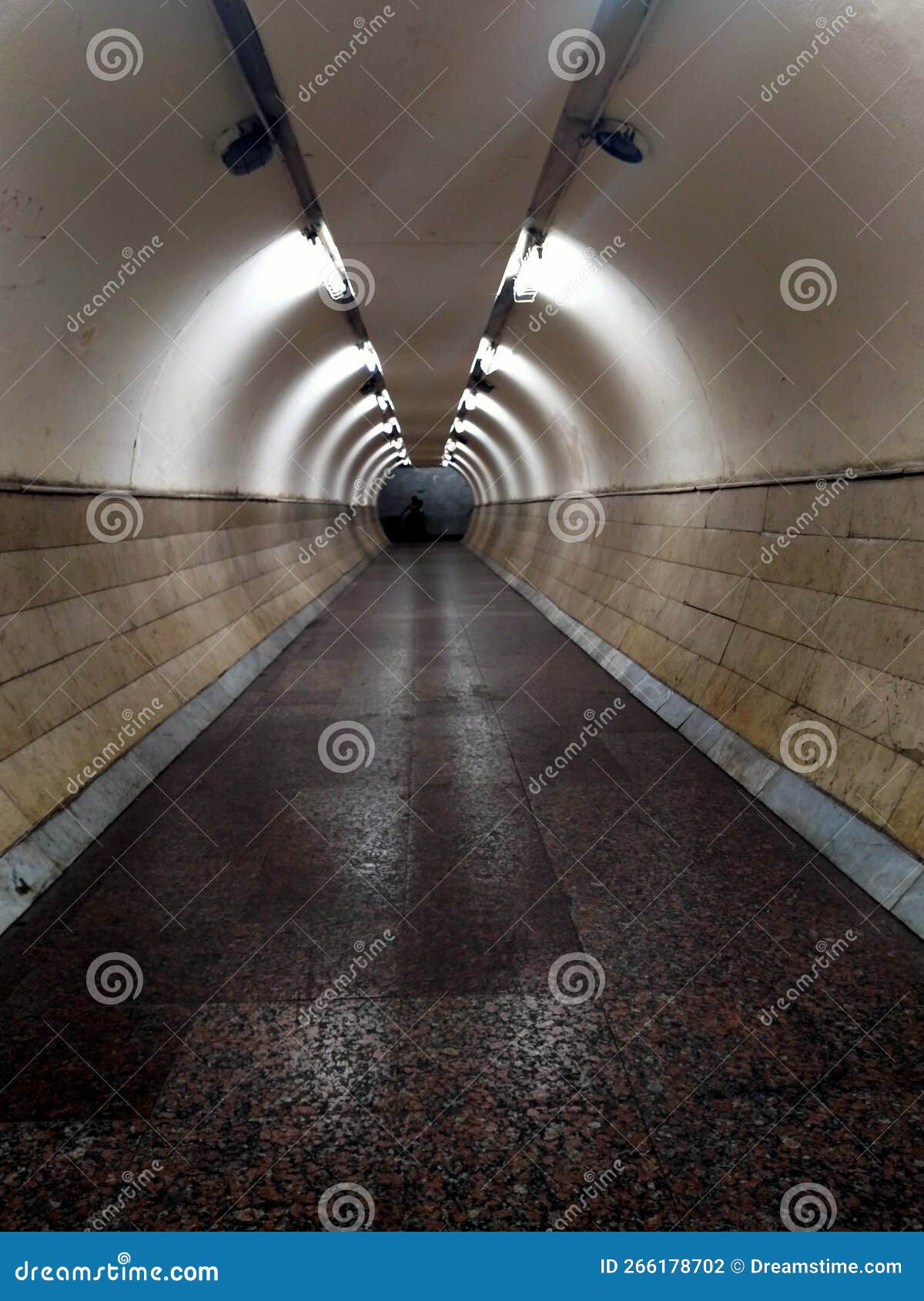 Underground Passage with Limited Light Stock Photo - Image of ...