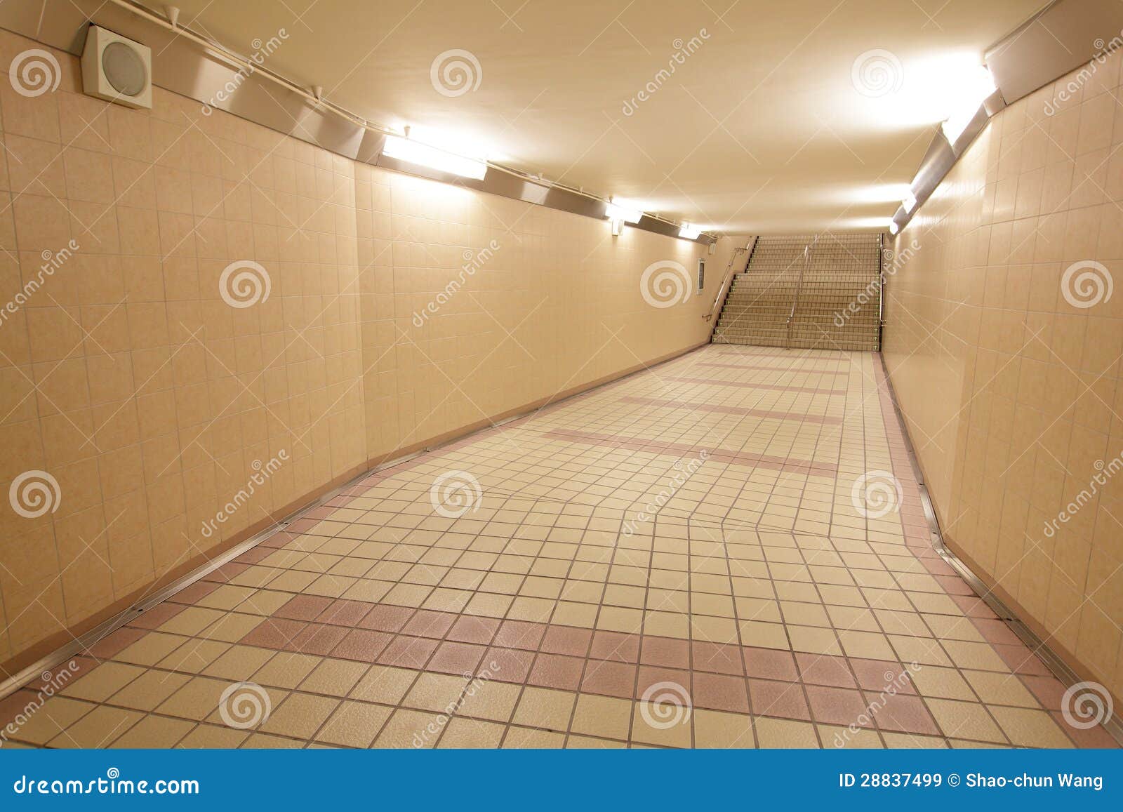 Underground Passage at a Metro Railway Station Stock Image - Image of ...