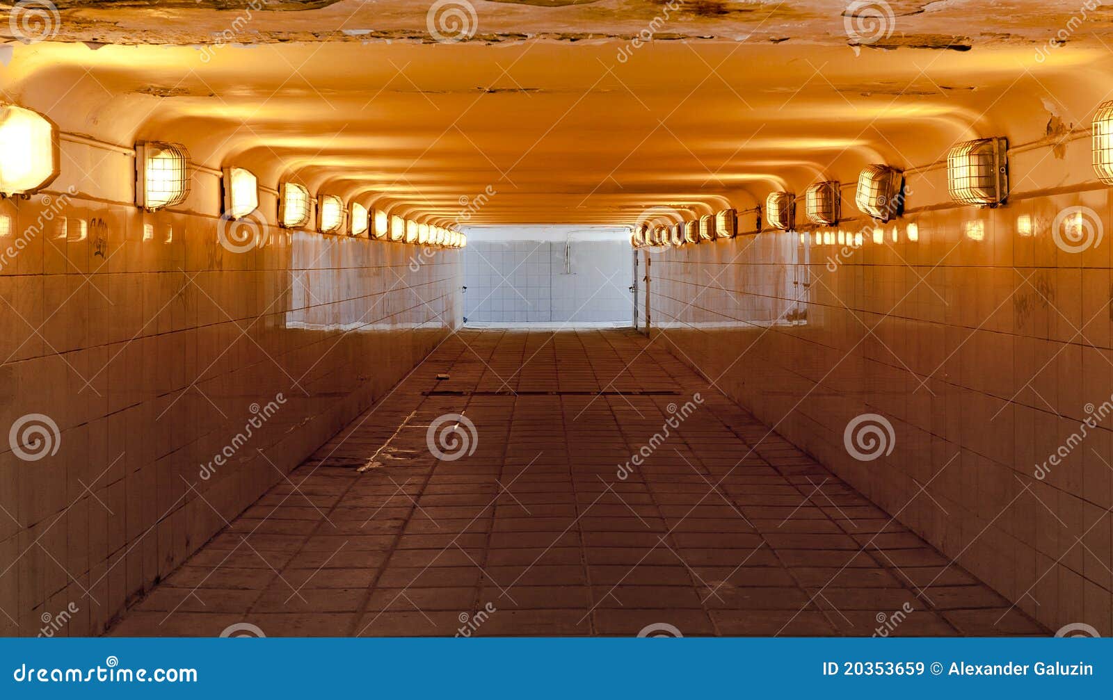 The Underground Pedestrian Passage. Color Version. Stock Image - Image ...