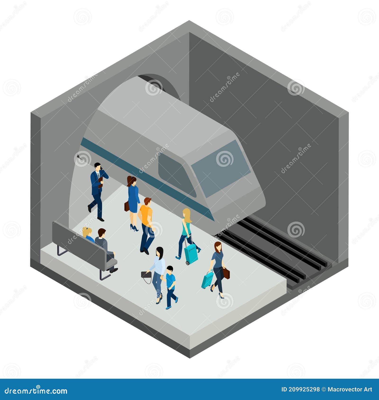 Underground People Illustration Stock Vector - Illustration of symbol ...