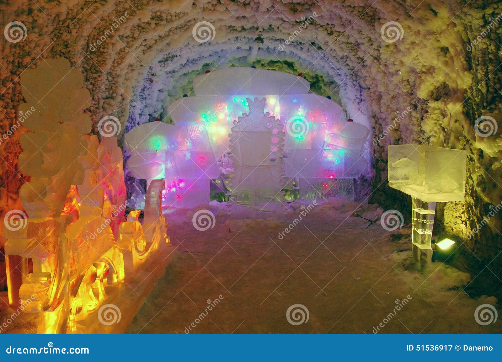 Underground Permafrost Ice Cave Stock Image - Image of cold, travel ...