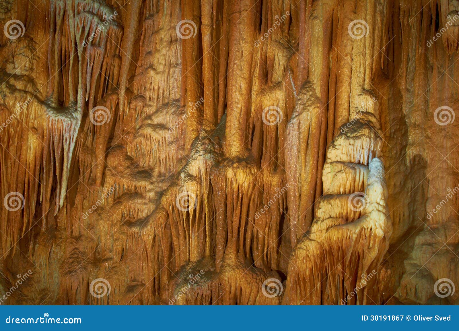 Underground Photo in a Cave with Bright Lighr Stock Image - Image of ...