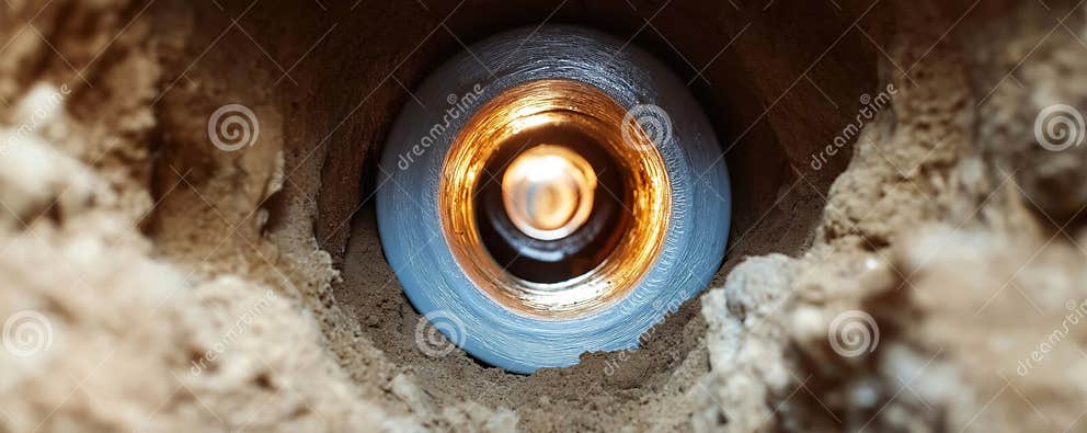 Underground Pipe Liner Curing Process. Expert View Shows Resin Curing ...