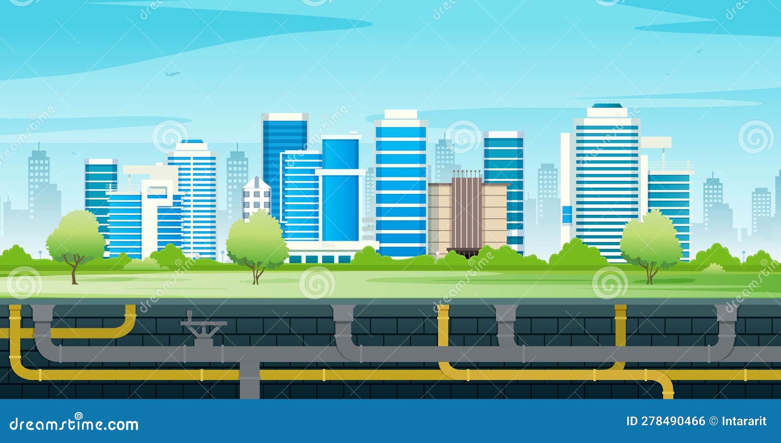 Underground Pipe Relining Process Shows Curing Resin With Bright ...