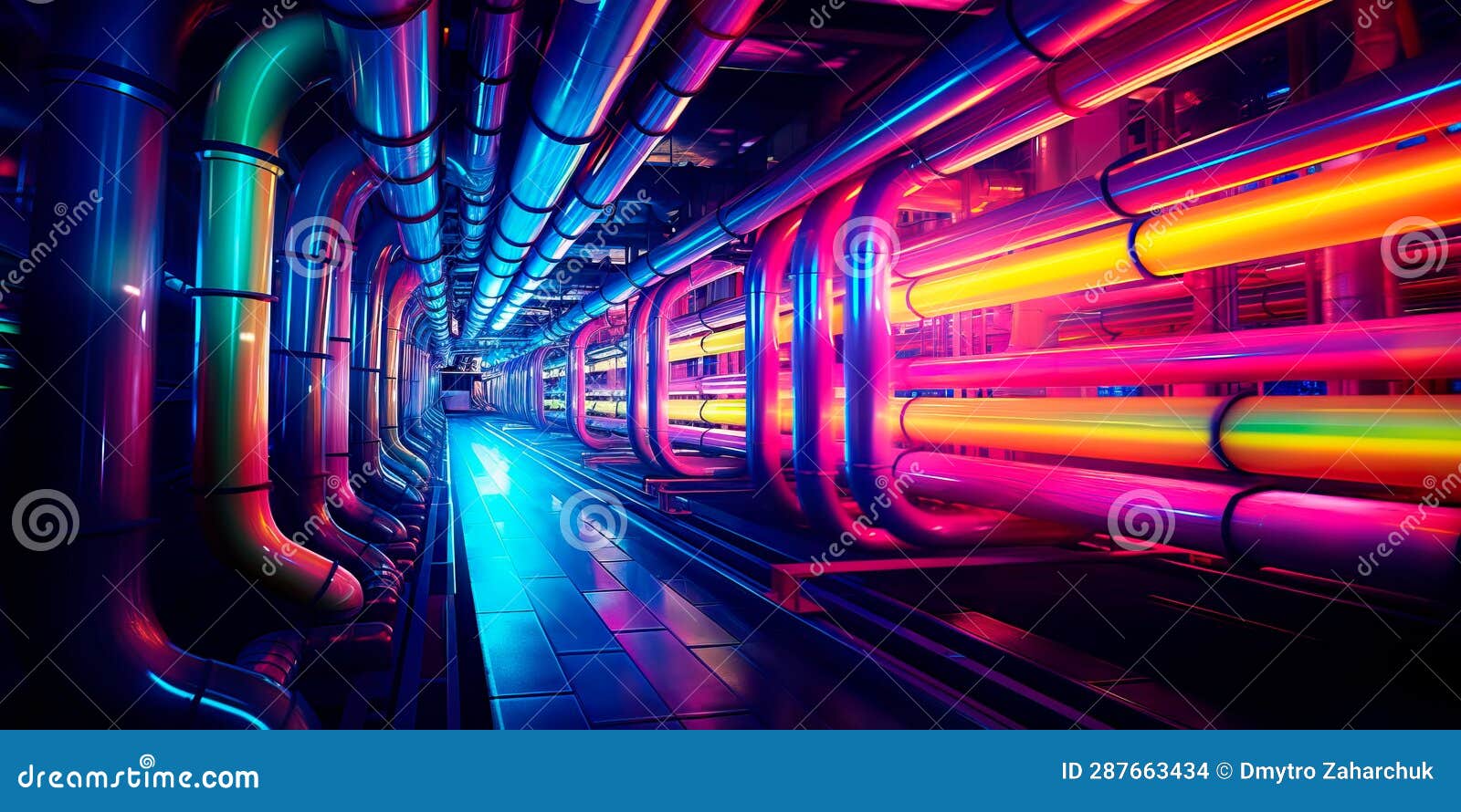 Underground Pipeline Tunnel, Depicting the Complex Engineering Required ...