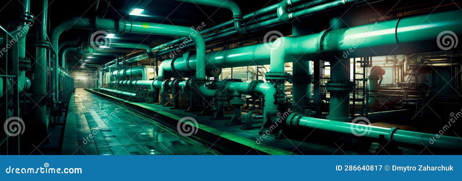 Underground Pipeline Tunnel, Depicting the Complex Engineering Required ...