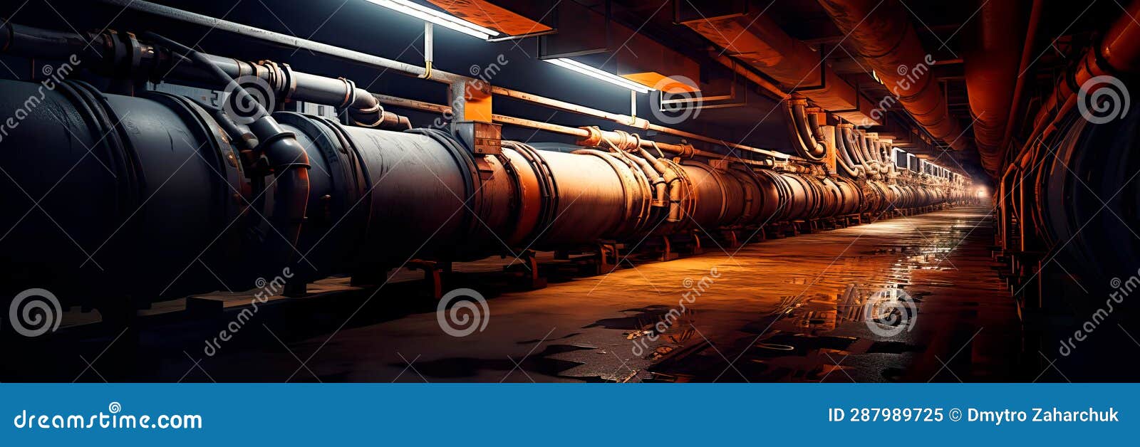 Underground Pipeline Tunnel, Depicting the Complex Engineering Required ...