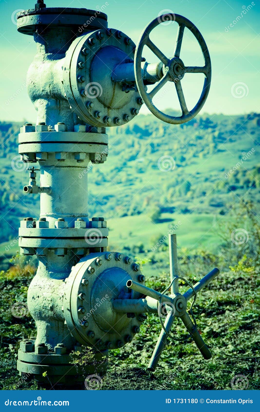 Underground Pipeline Valves Stock Photo - Image of infrastructure ...