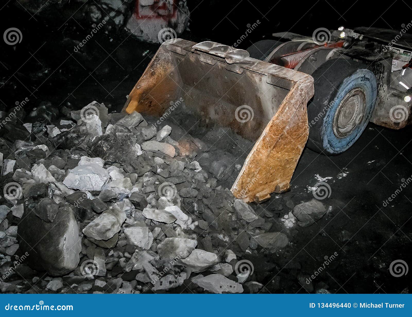Underground Platinum Mining Front End Loader Stock Photo - Image of ...