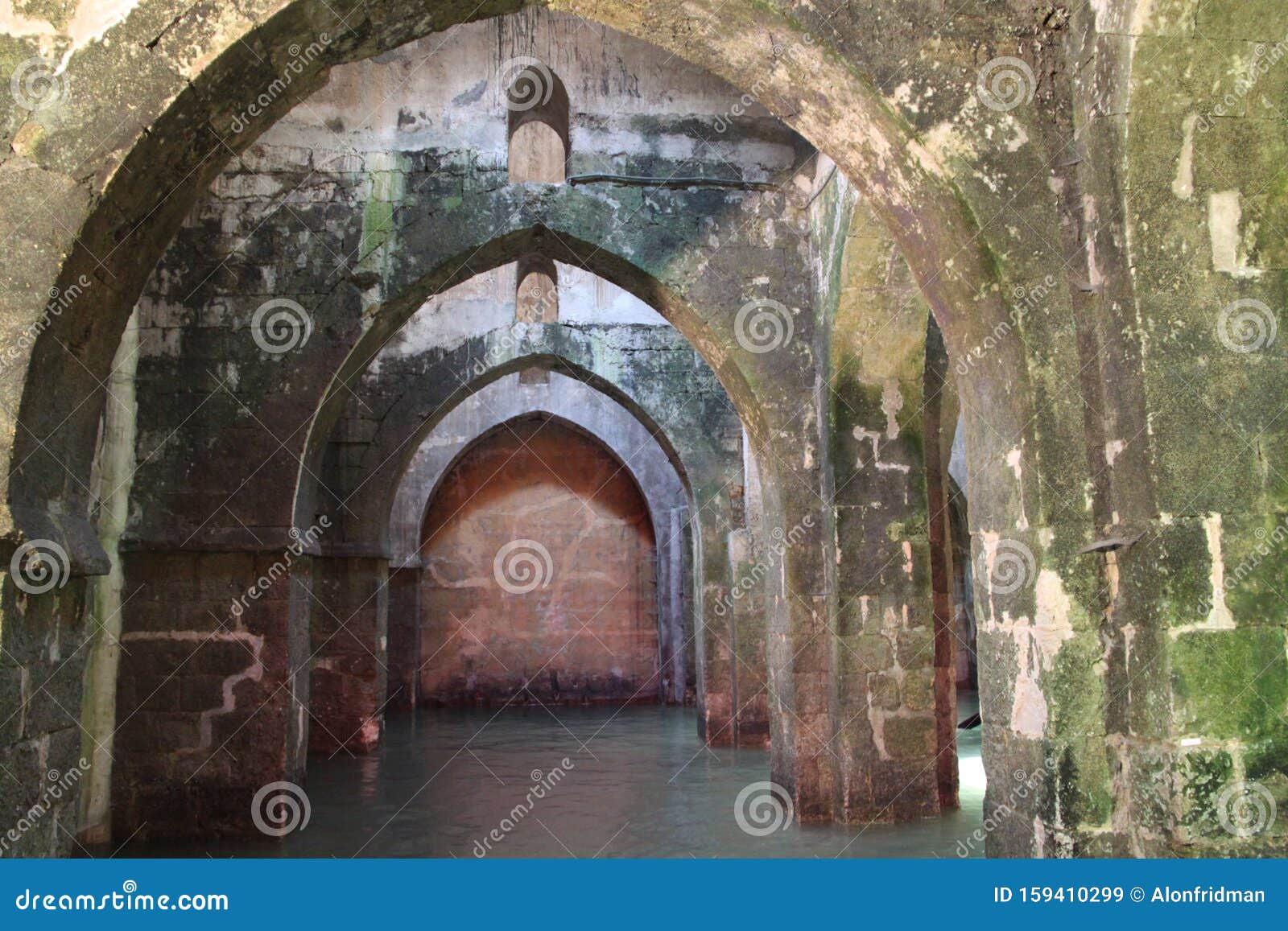 The Underground Pool of Arches in Ramla, Israel Stock Image - Image of ...