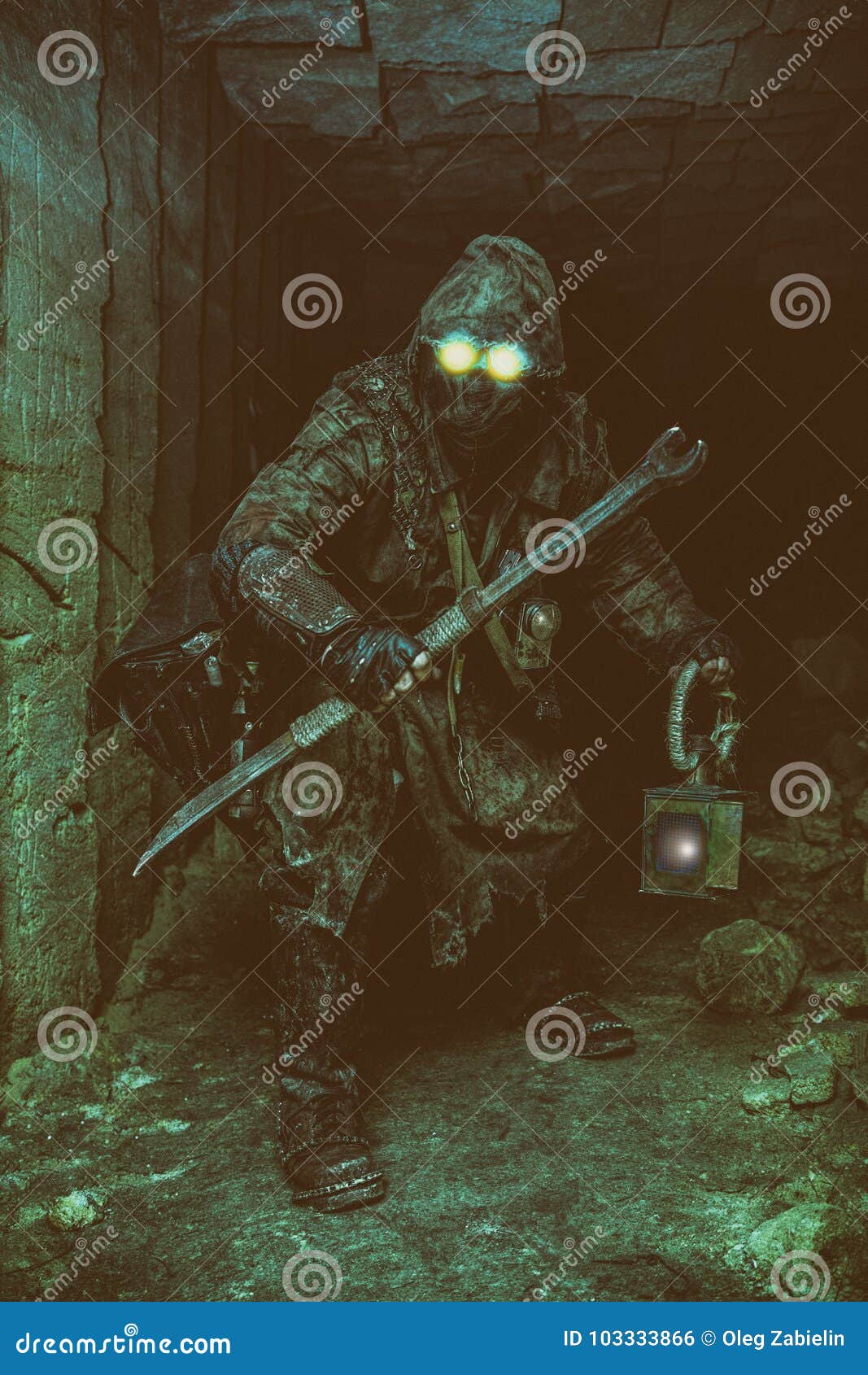 Underground Post Apoc Beast Stock Photo - Image of abandoned, doomsday ...