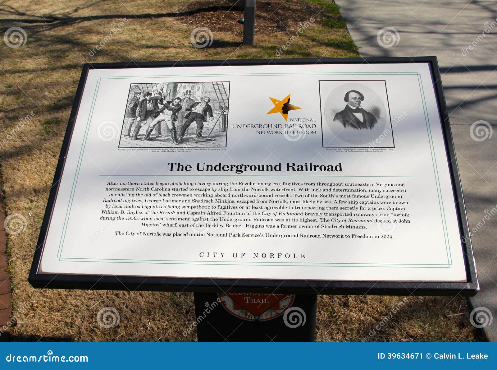 Underground Railroad Remembrance Plaque Stock Image - Image of canada ...