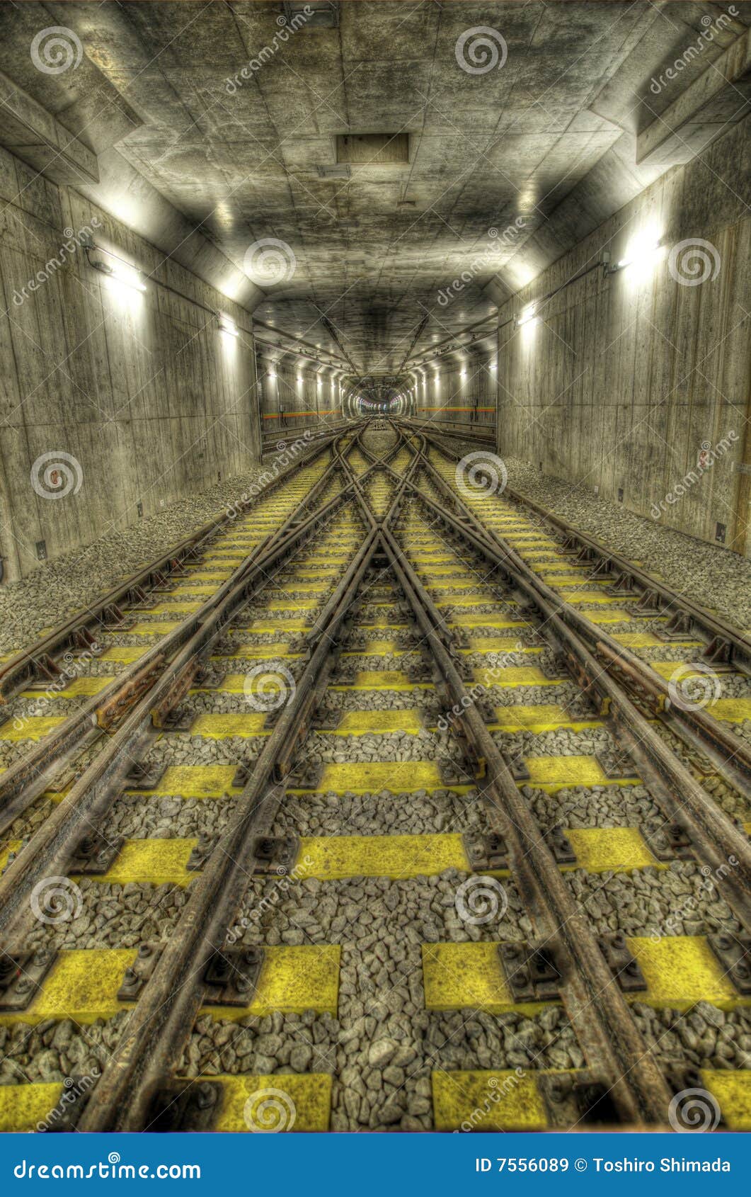 Underground railway stock image. Image of light, switch - 7556089