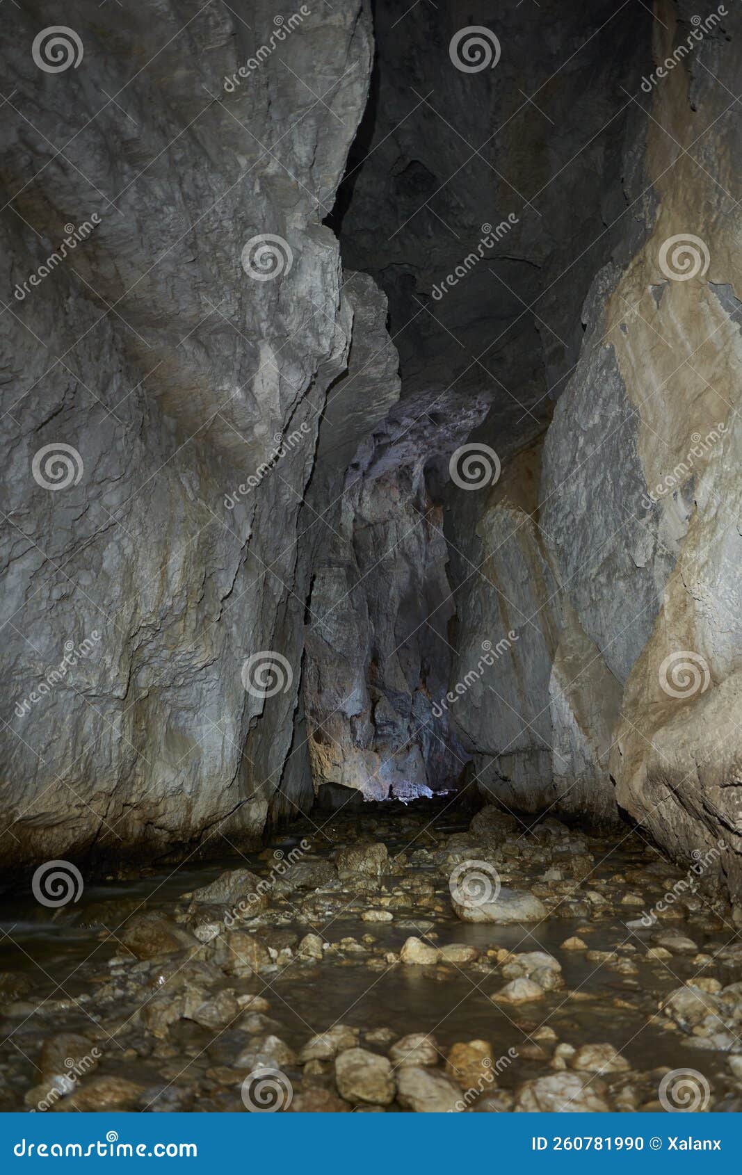 Underground River in a Cave Stock Photo - Image of moss, carve: 260781990