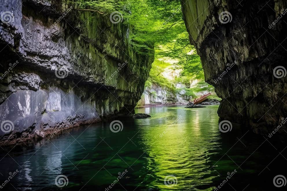 Underground River in a Limestone Cavern Stock Image - Image of subterranean, geological: 297179341