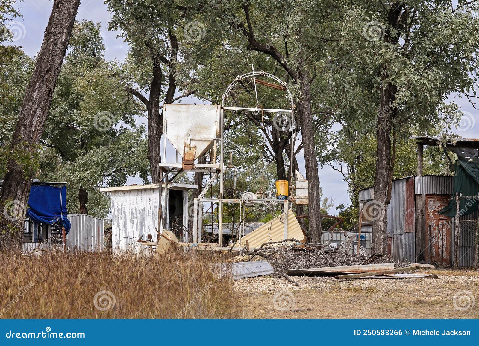 Sapphire Mining Underground Equipment Gemfields Australia Stock Photo ...