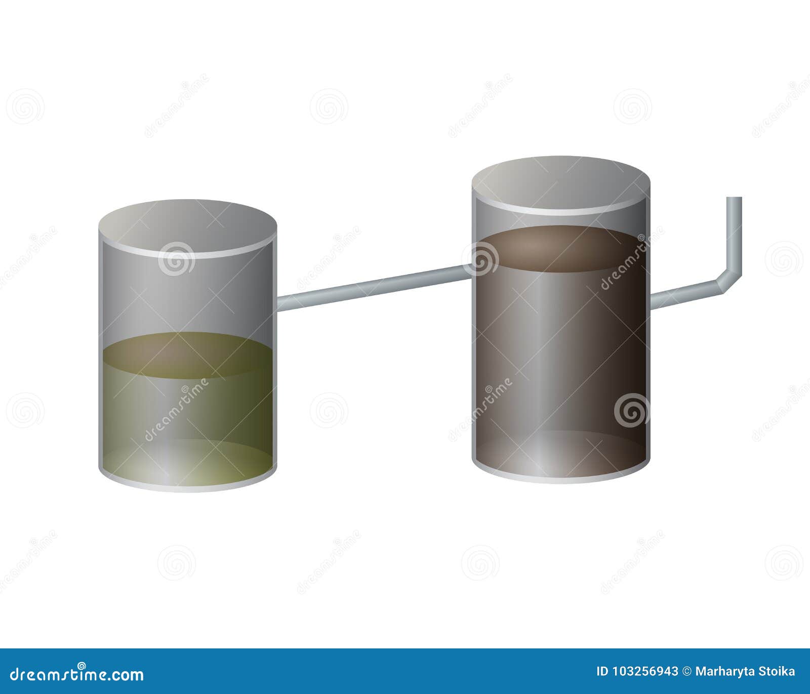Underground Septic Tank. Sewage System. Cartoon Vector | CartoonDealer ...