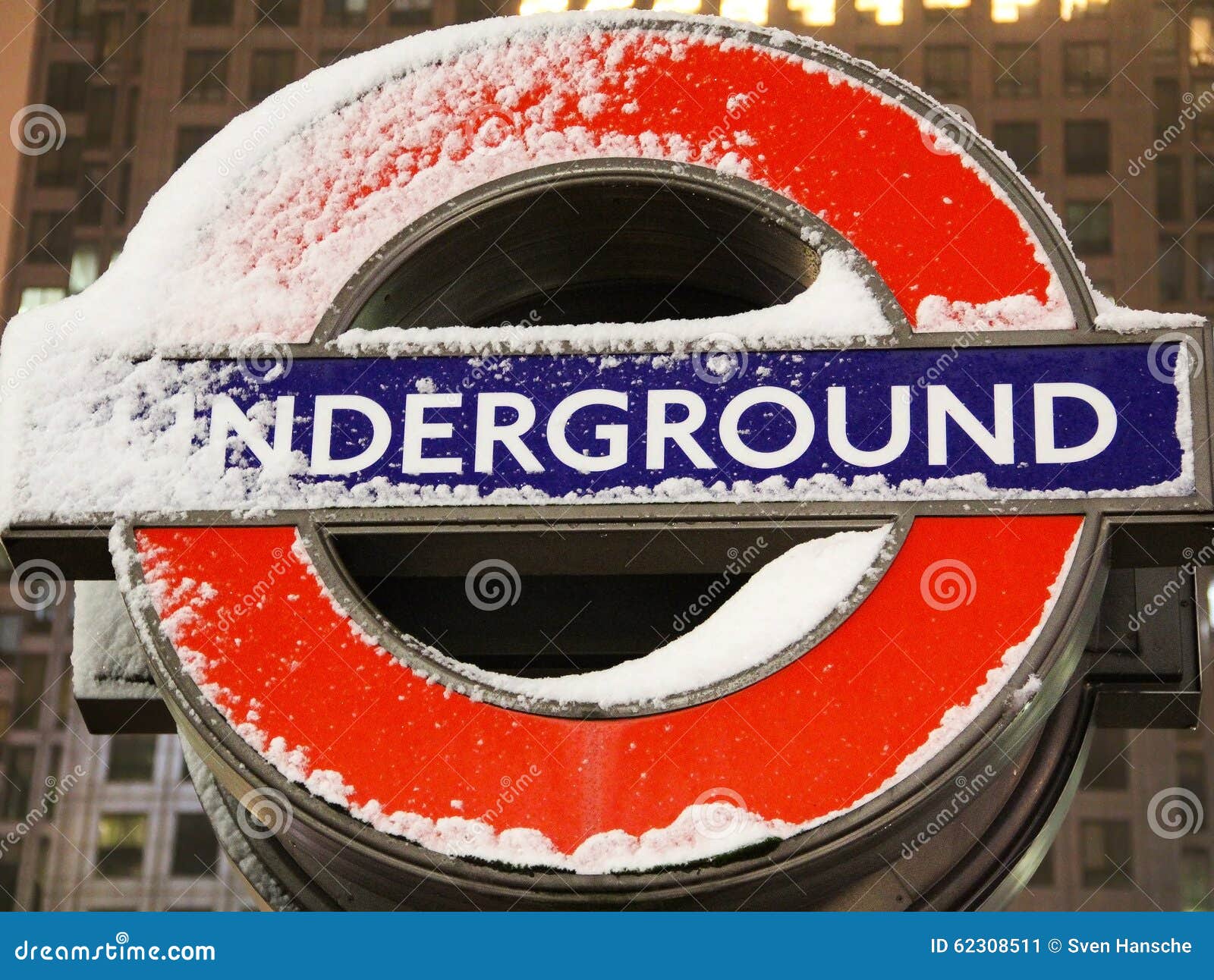 Underground Sign with Snow editorial photo. Image of cold - 62308511