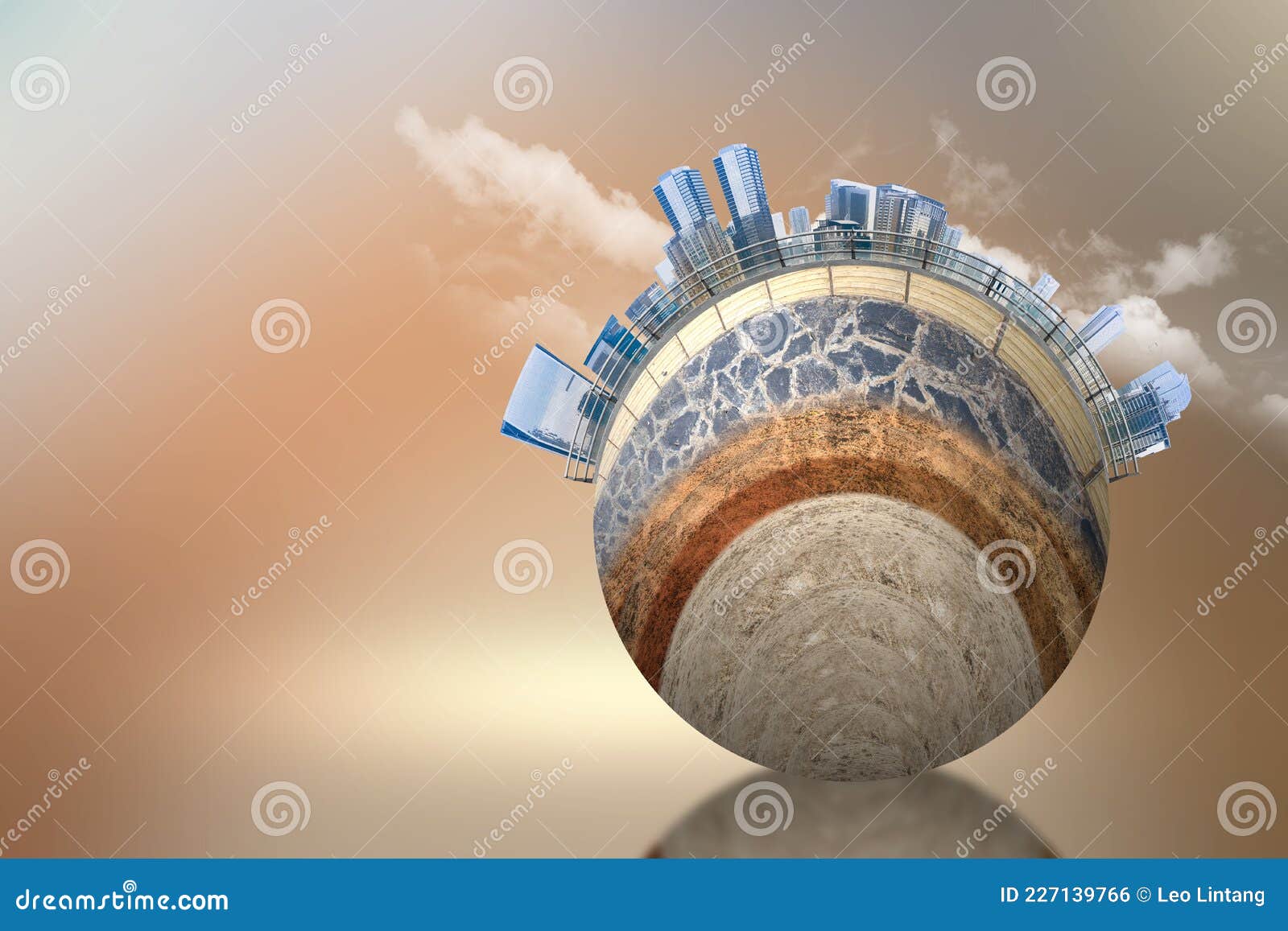 Underground Soil Layer Of Cross-section Earth With Grass On The Top ...