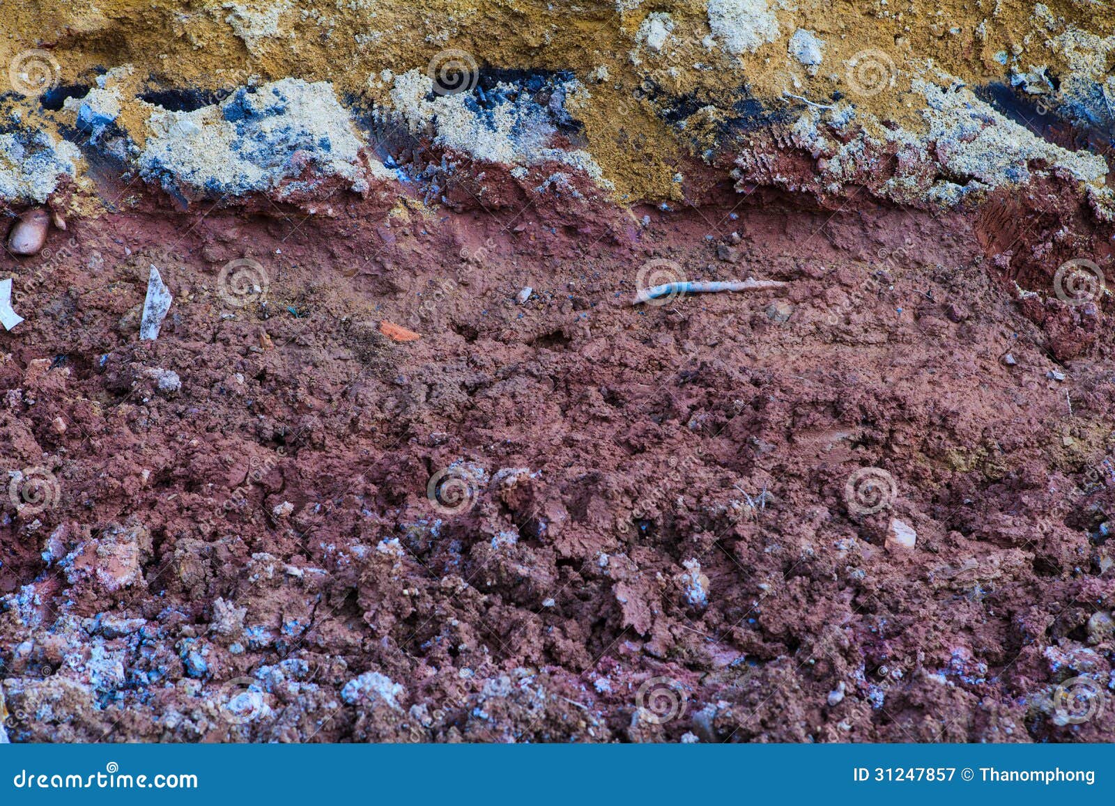 Underground Soil Layer Of Cross Section Earth, Erosion Ground Royalty ...