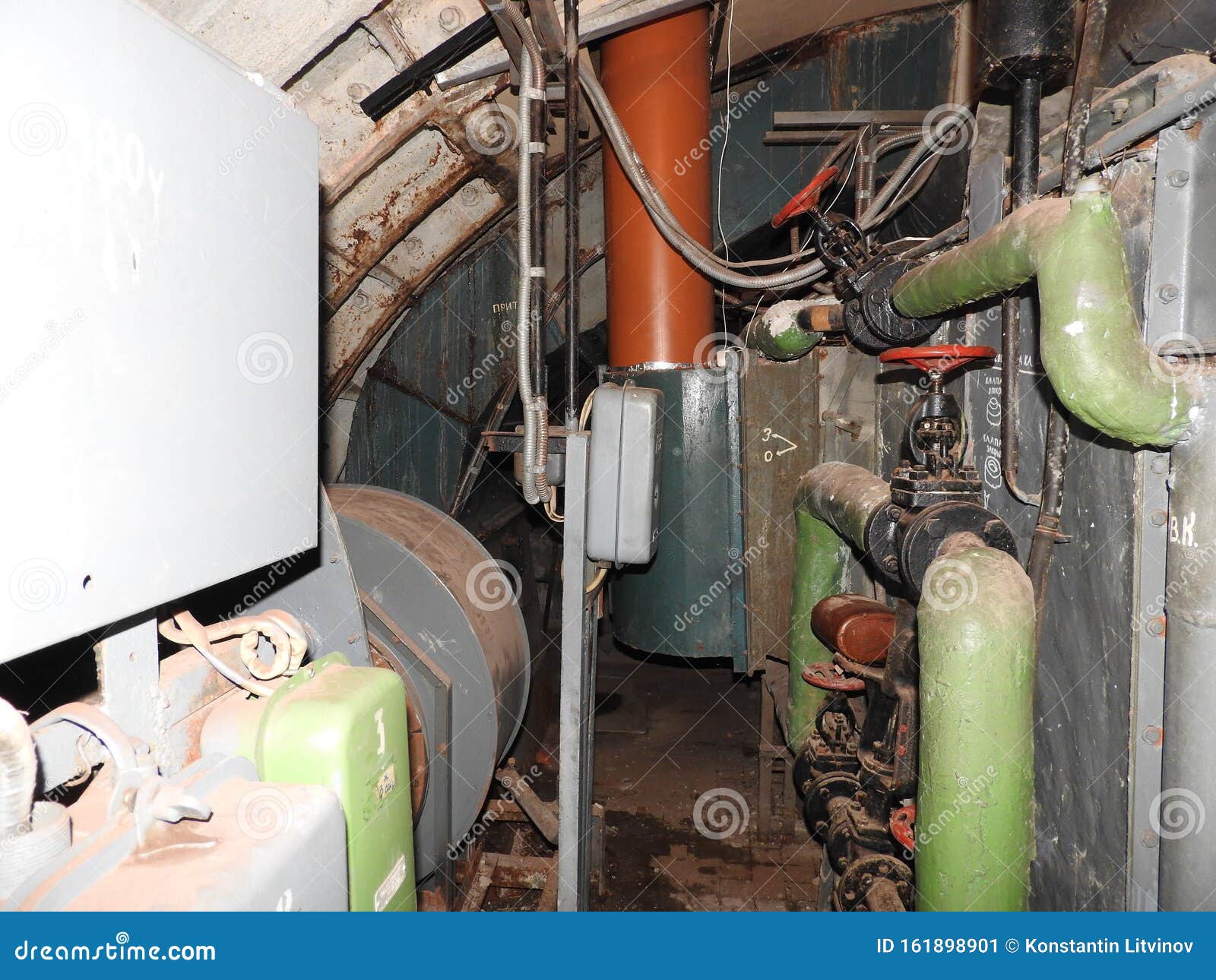 Underground Soviet Bunker in Its Original Form, Moscow, Russia Stock ...