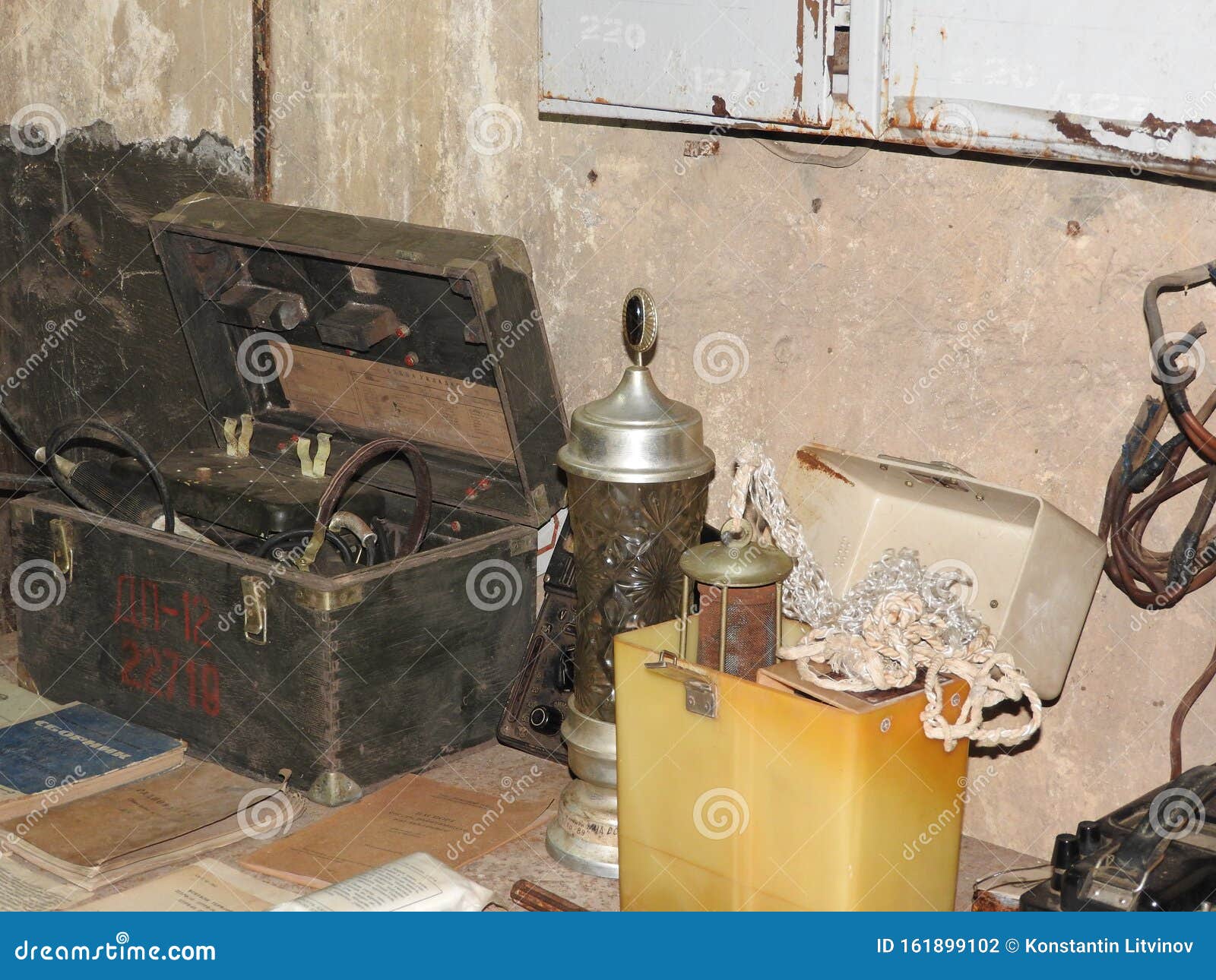 Underground Soviet Bunker in Its Original Form, Moscow, Russia Stock ...