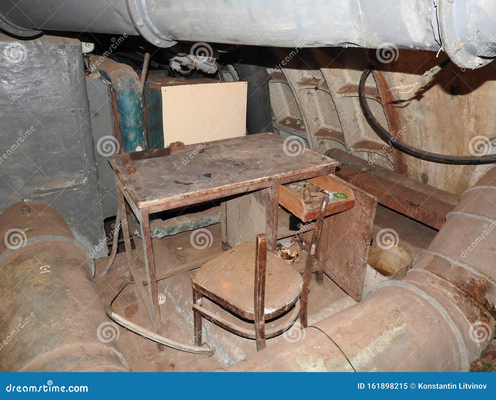 Underground Soviet Bunker during the War, Details and Elements Stock ...