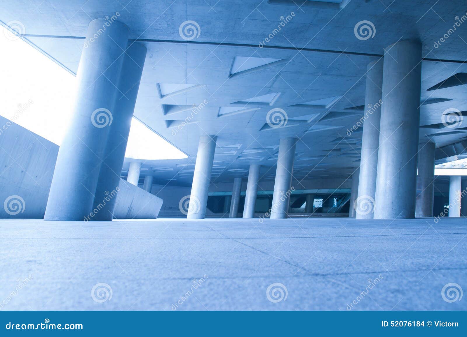 Underground space stock photo. Image of high, floor, pillars - 52076184
