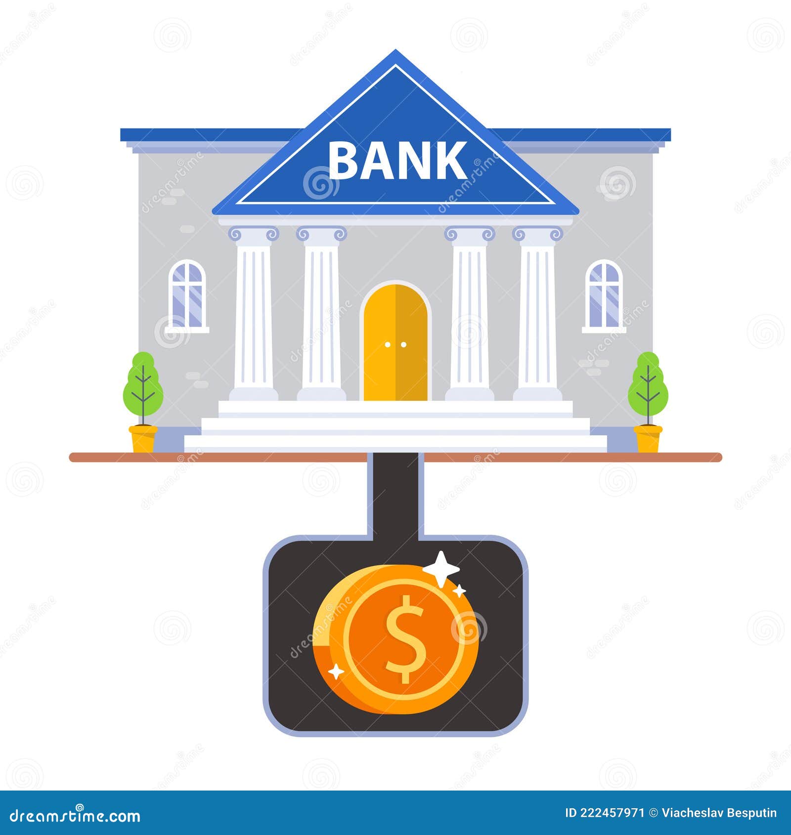 Underground Storage of Money Under the Bank. Stock Vector ...