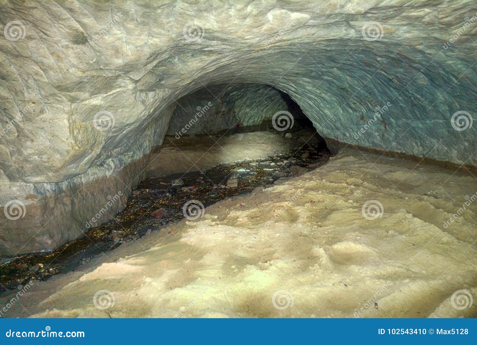 Stream Bed Of A Small Polluted River Undegoing Eutrophication Royalty ...