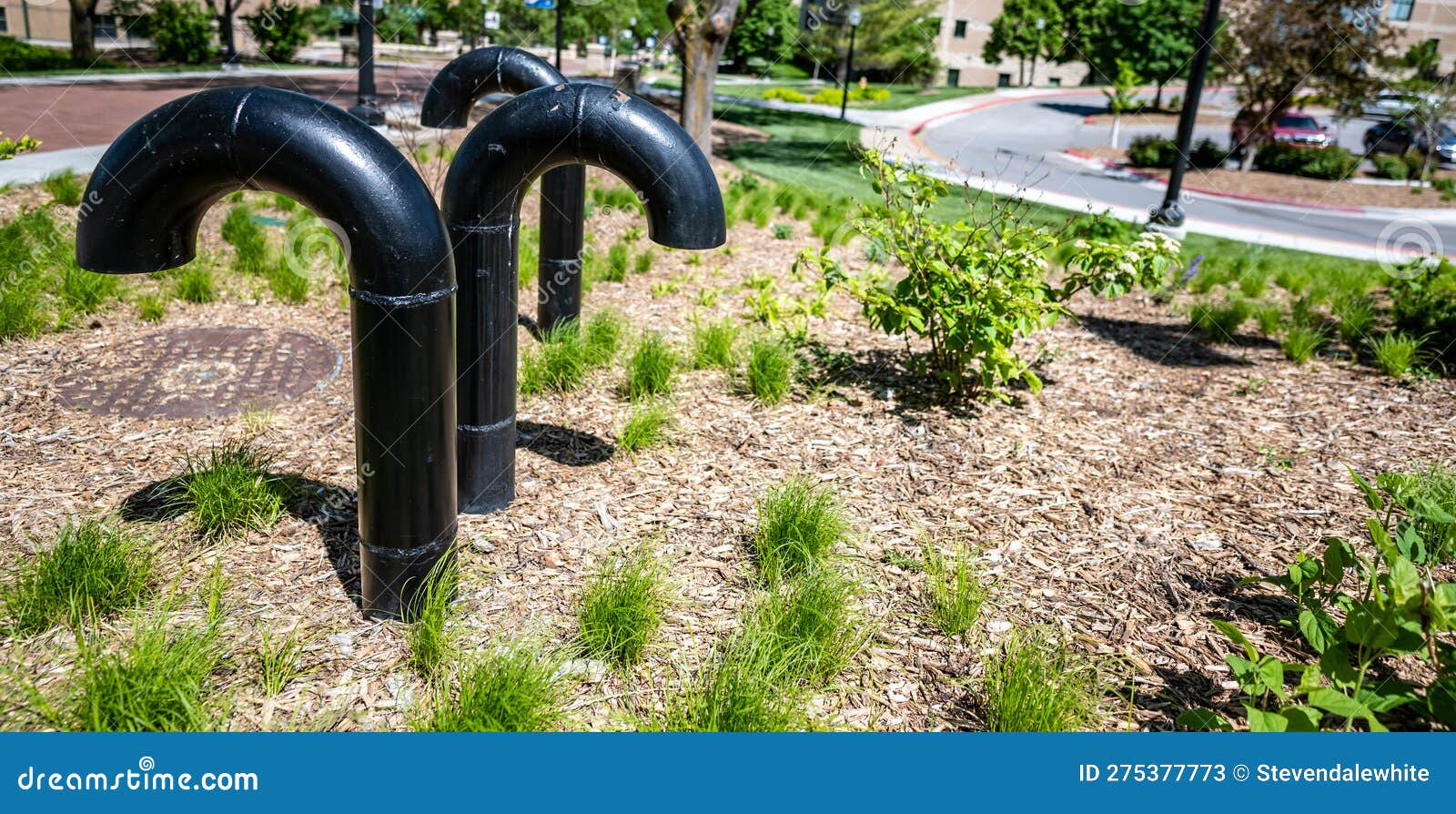 Underground Structure Manhole Ventilation Pipe in the Shape of a Candy ...