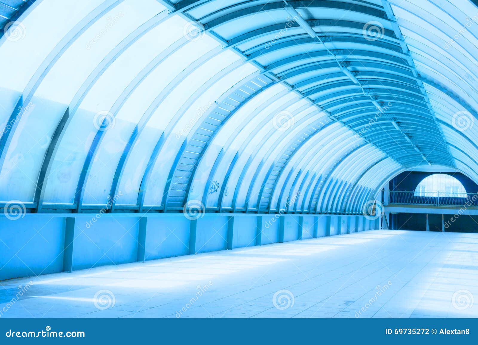 Underground Subway Tunnel Corridor Modern Architecture Stock Photo ...