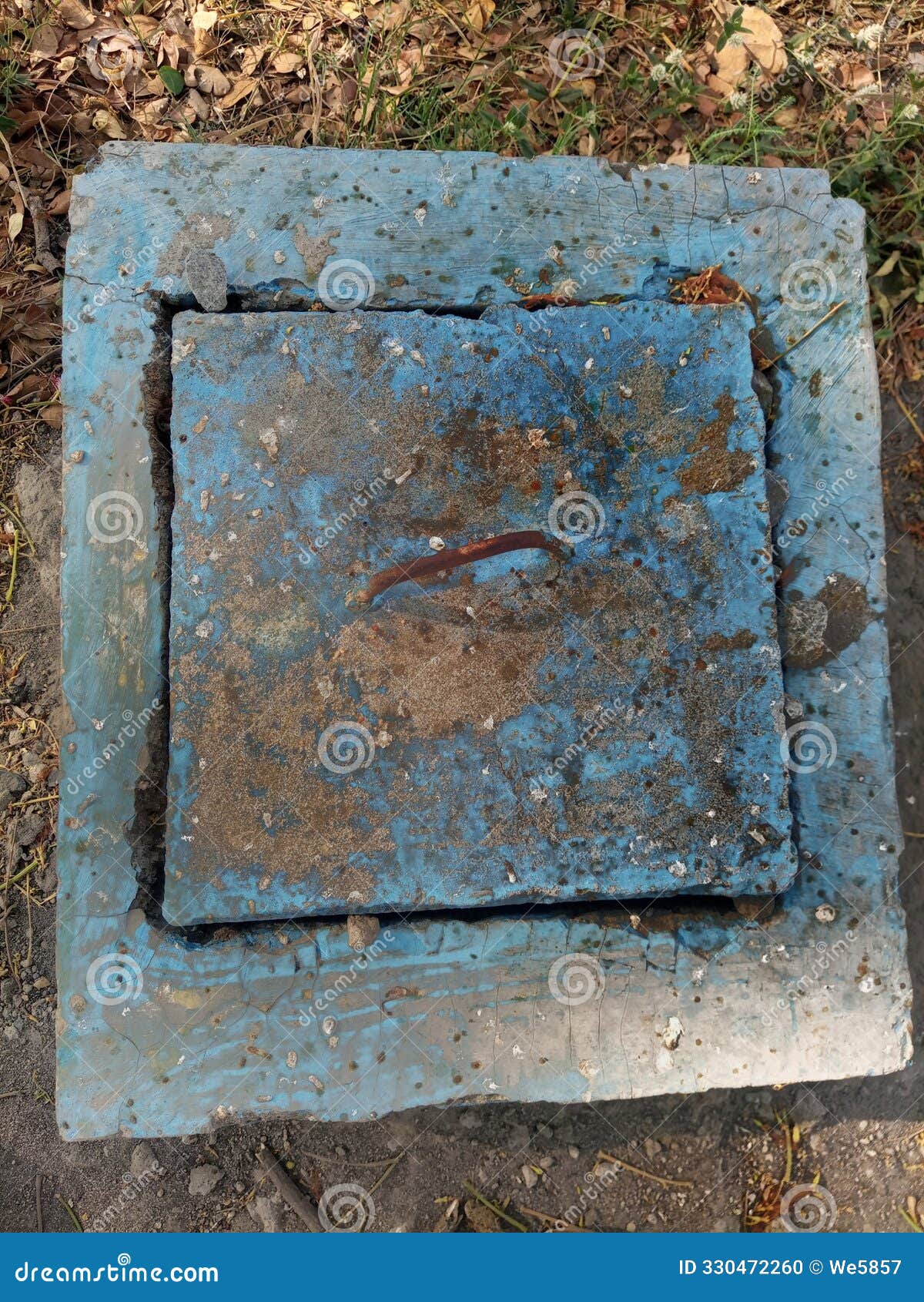 Underground tank cover stock photo. Image of house, environment - 330472260