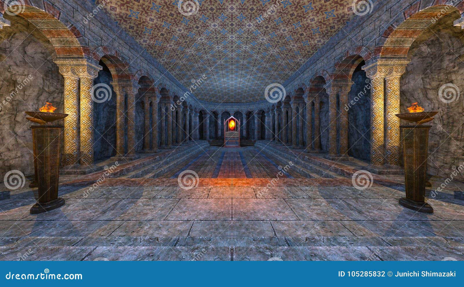 Underground temple stock illustration. Illustration of royalty - 105285832