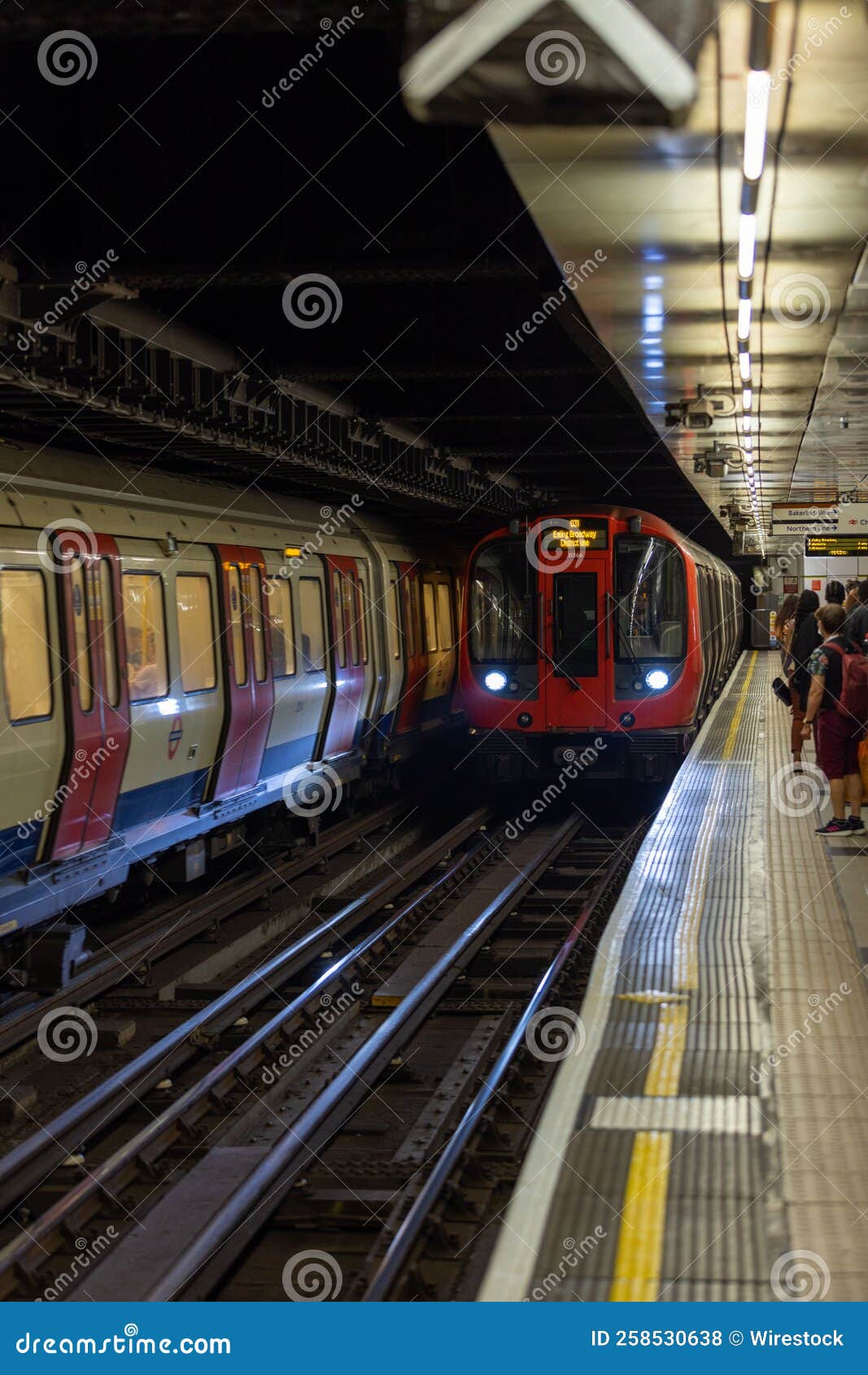 Underground Train Approaching the Station in London Editorial Stock ...