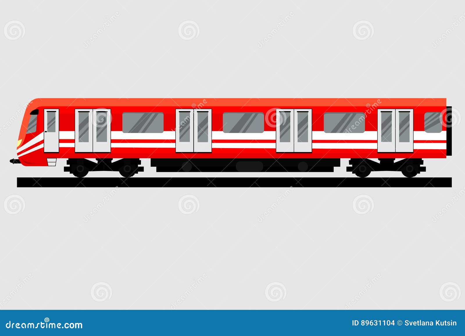 Underground Train. Isolated Subway Transport Stock Illustration ...