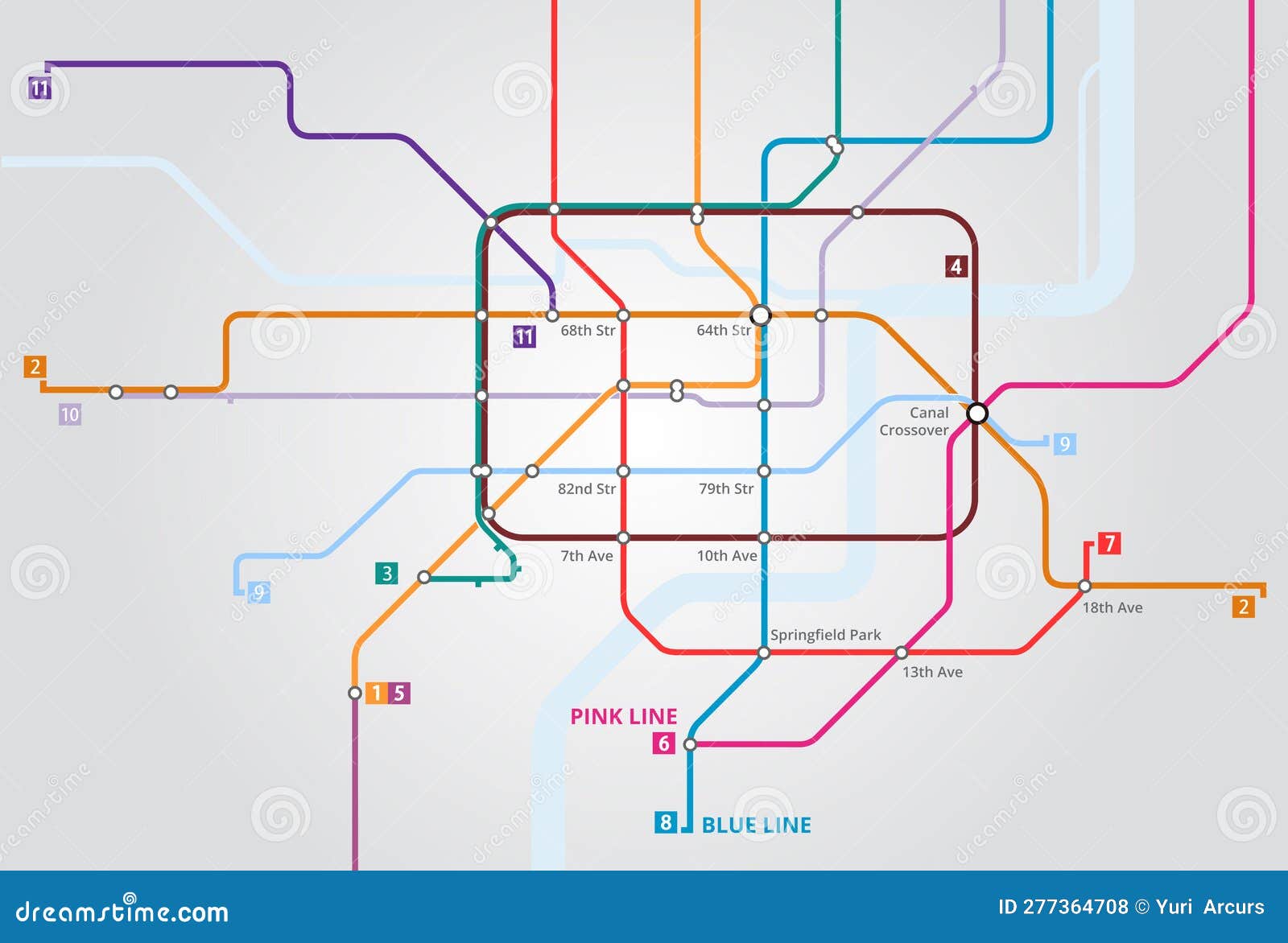 Underground, Train Railway And Map Of Metro For Navigation, Travel Or ...