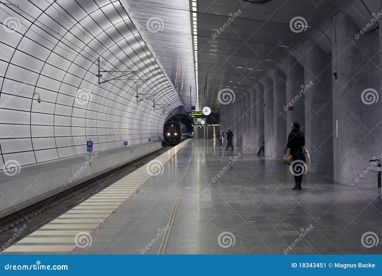 Underground train station stock image. Image of time - 18343451