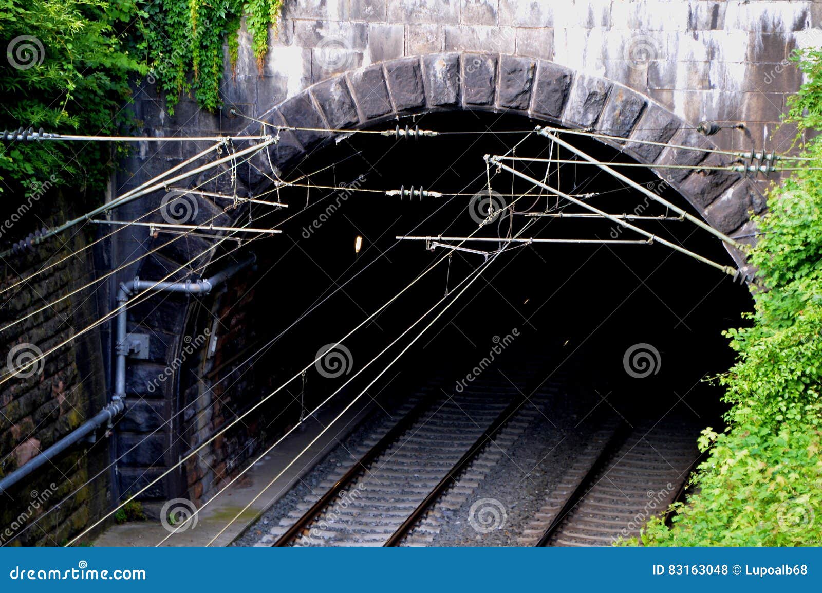 Underground train tunnels stock photo. Image of dark - 83163048