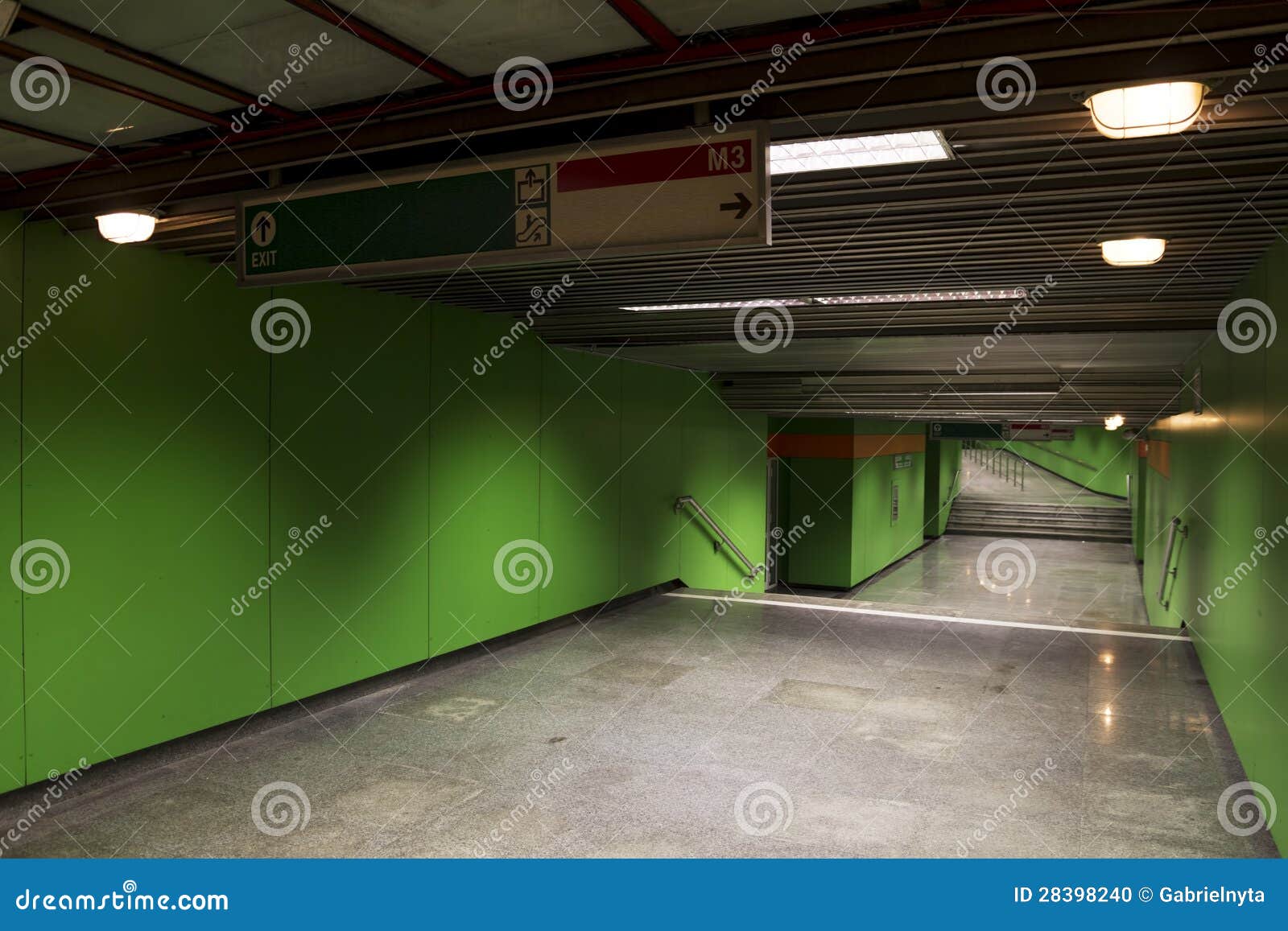 Underground tunnel stock photo. Image of modern, gallery - 28398240
